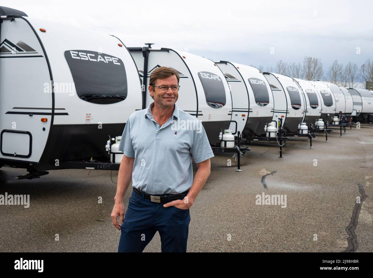 Bucars RV Centre general manager Jeff Redmond with new recreational ...