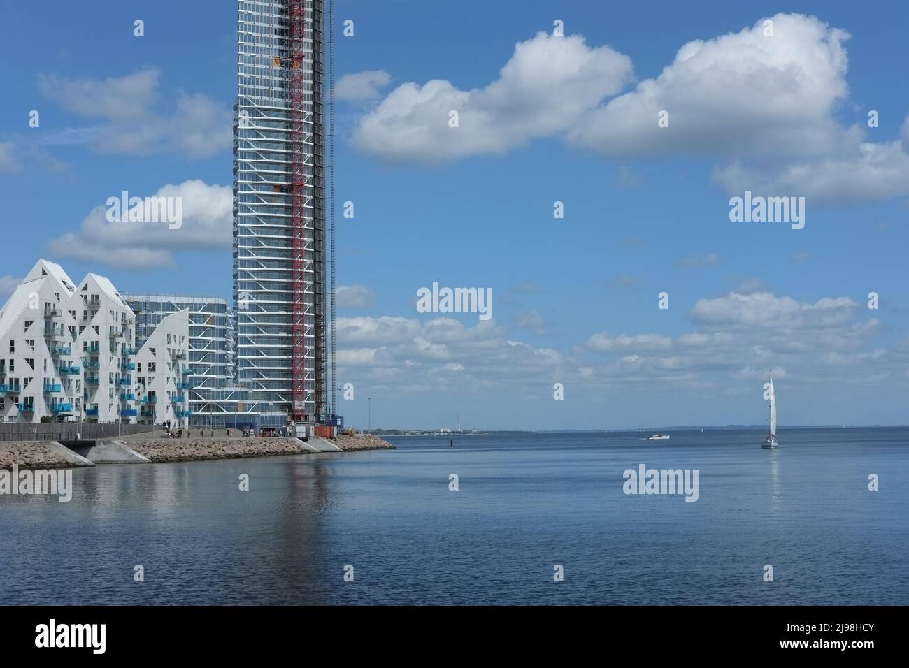 Iceberg residential complex with 200 apartments and Lighthouse, Denmark ...