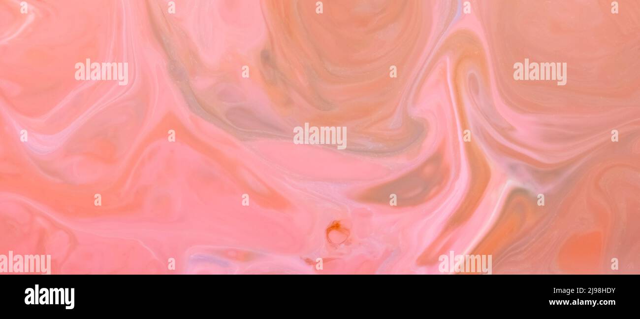 Peach coral color background. Fluid art texture with coral color ...