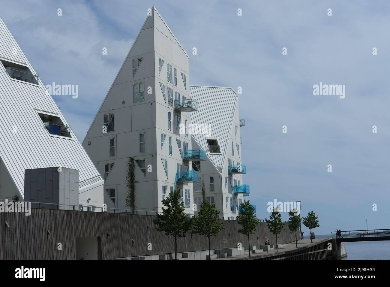 Iceberg (Isbjerget) residential complex with 200 apartments at Aarhus island (Aarhus Ø), in ...