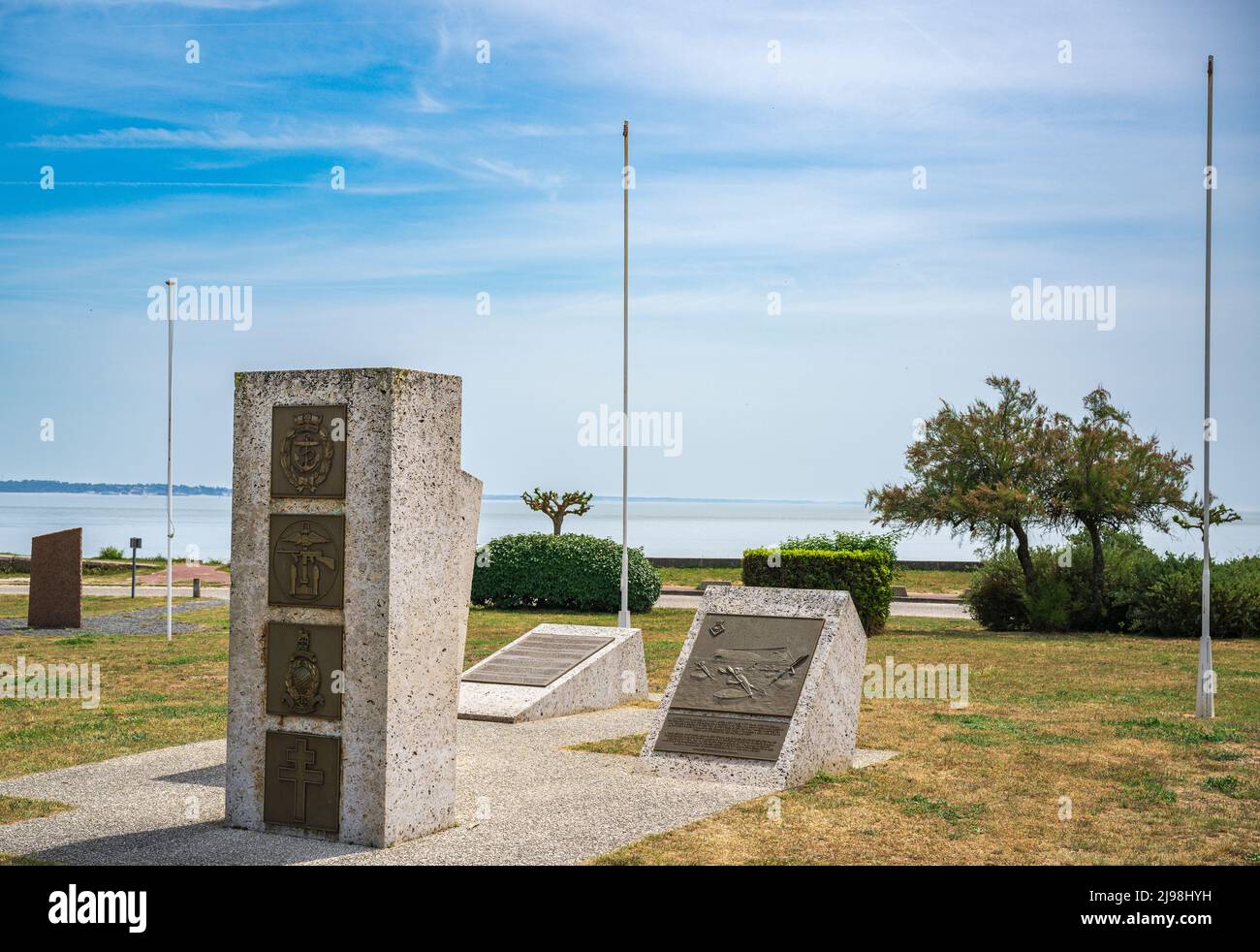 Pointe de Grave, Gironde, France – A memorial to the Royal Marines on ...