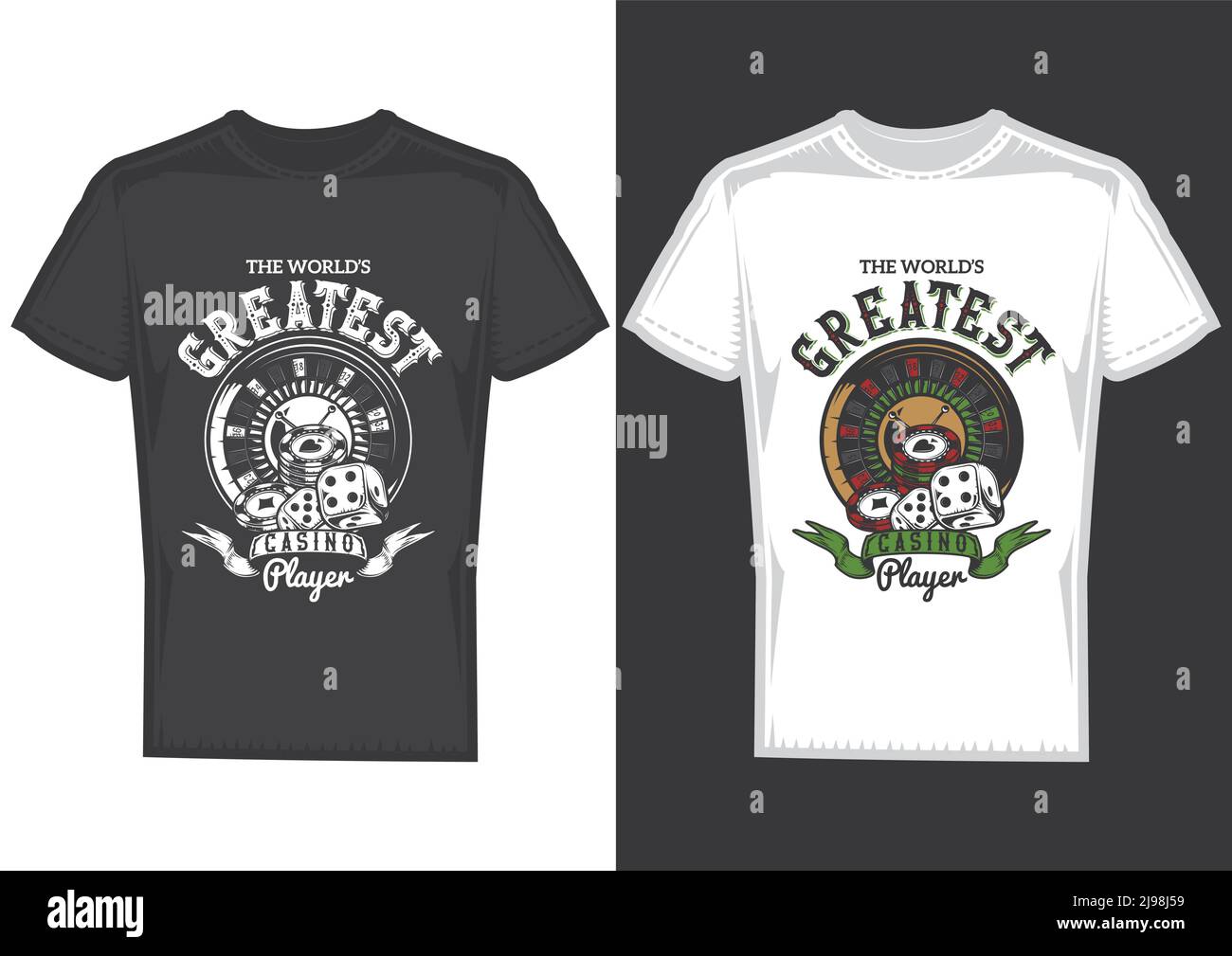 T-shirt design on 2 t-shirts with posters of Stock Vector Image & Art ...