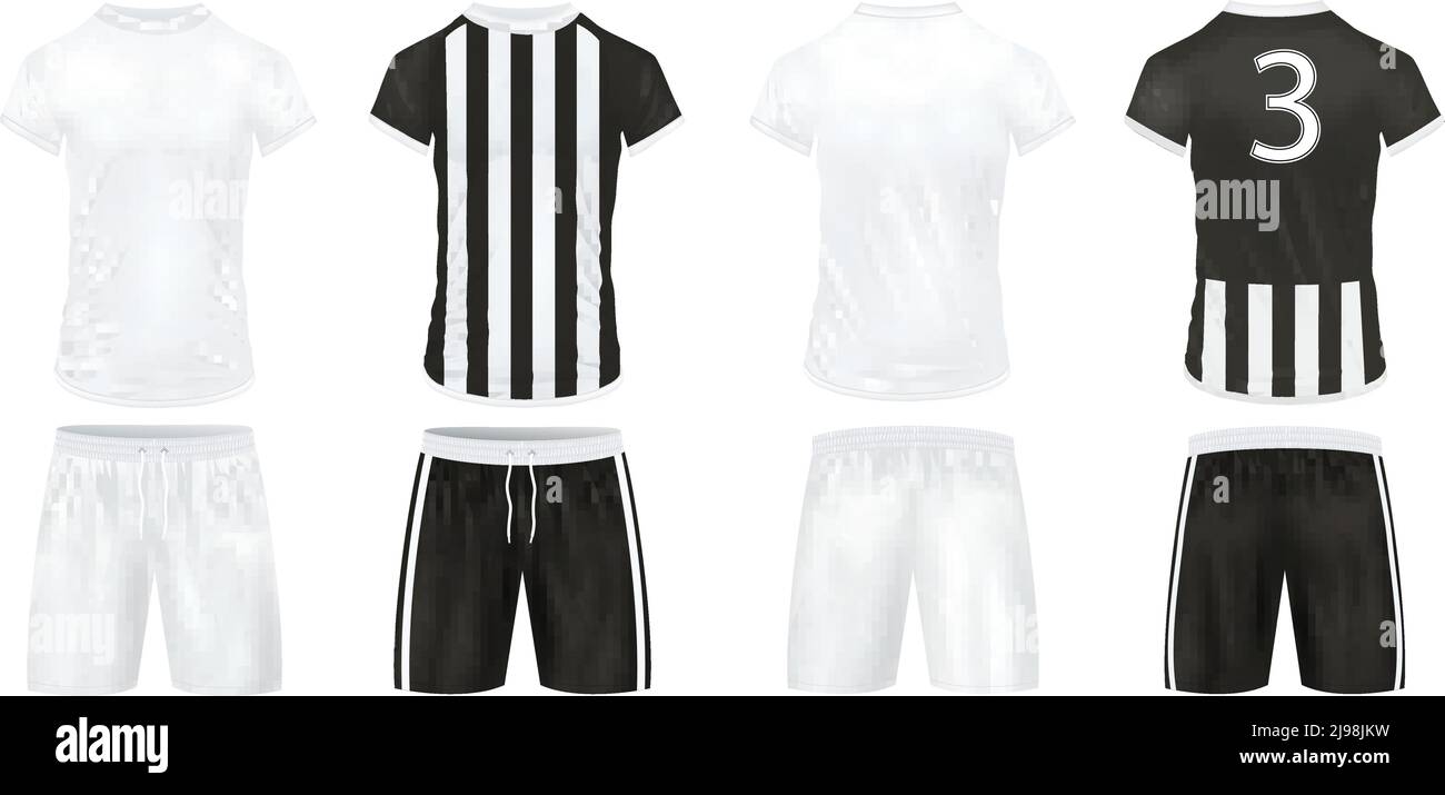 Sport clothes icon set with set of t shirt and shorts for running or ...