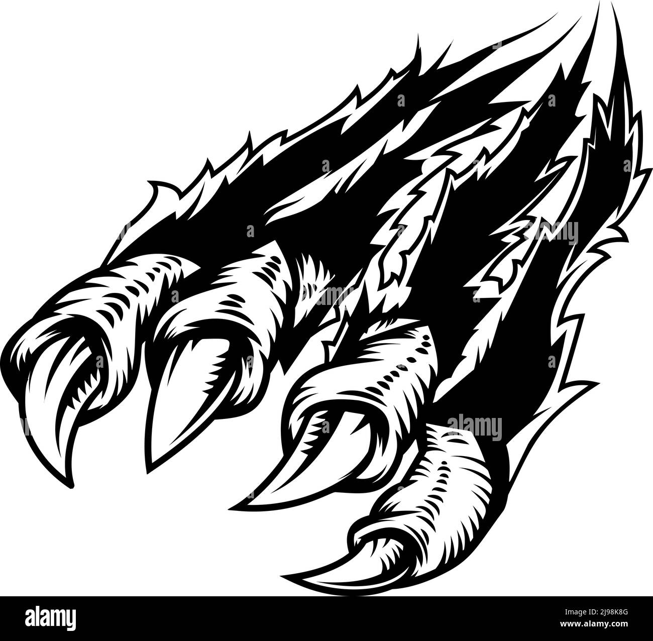 Monster claws scratching background. For poster, t shirt, decoration ...