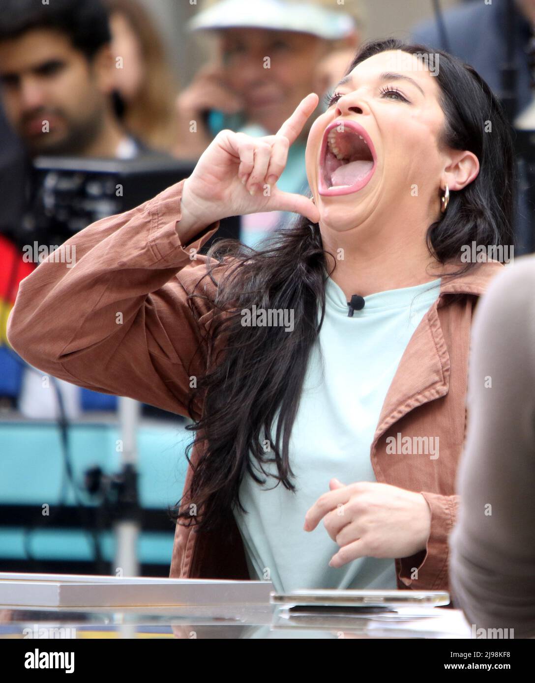 May 20, 2022. Samantha Ramsdell on the set of Access Hollywood to talk ...