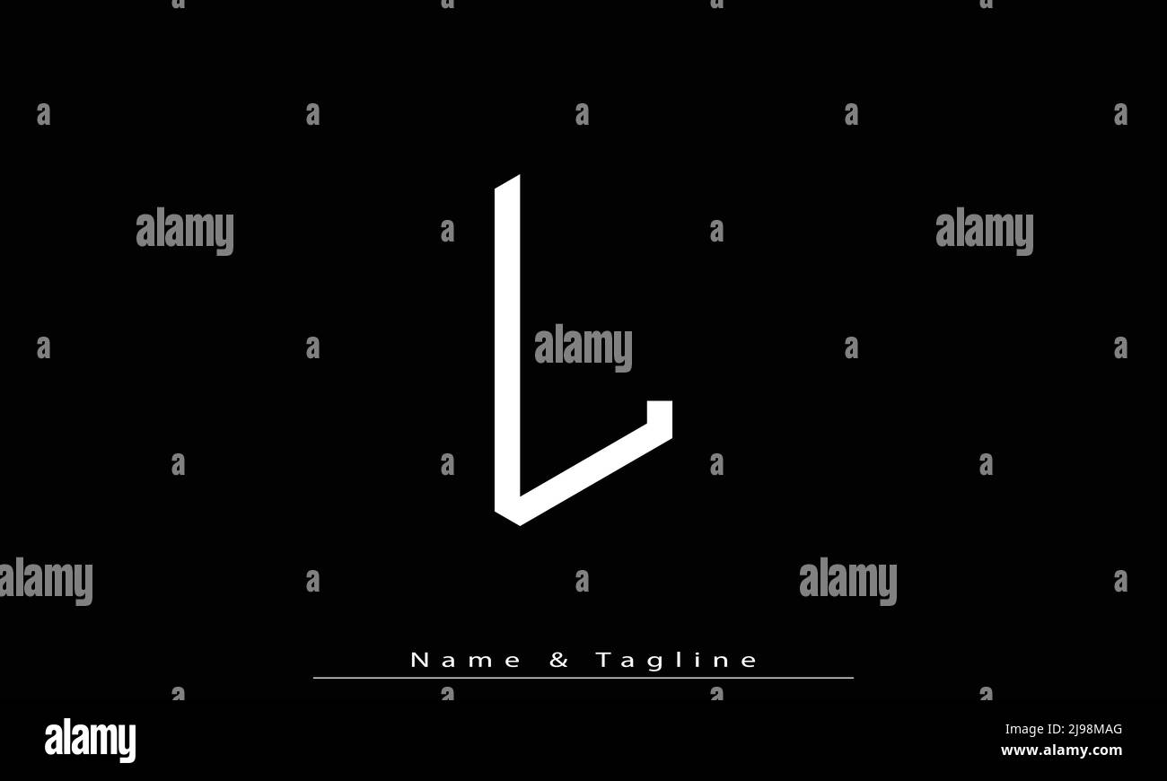 L monogram logo Black and White Stock Photos & Images - Alamy