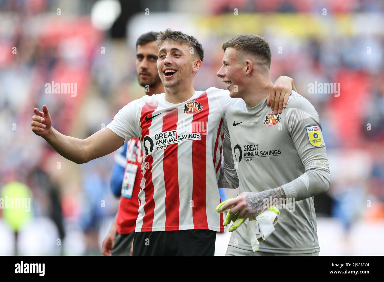 Dan Neil #24 of Sunderland and Anthony Patterson #20 of Sunderland ...