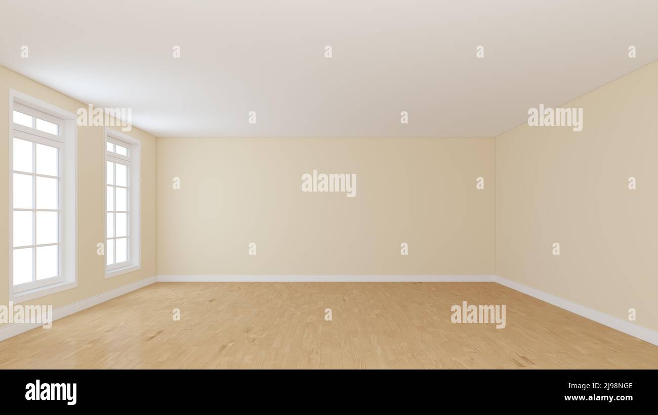 Empty Walls With Windows Bedroom