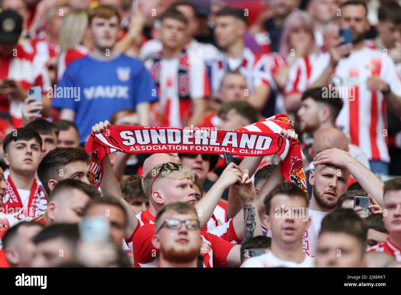 Sunderland scarf seen in the stands Stock Photo - Alamy