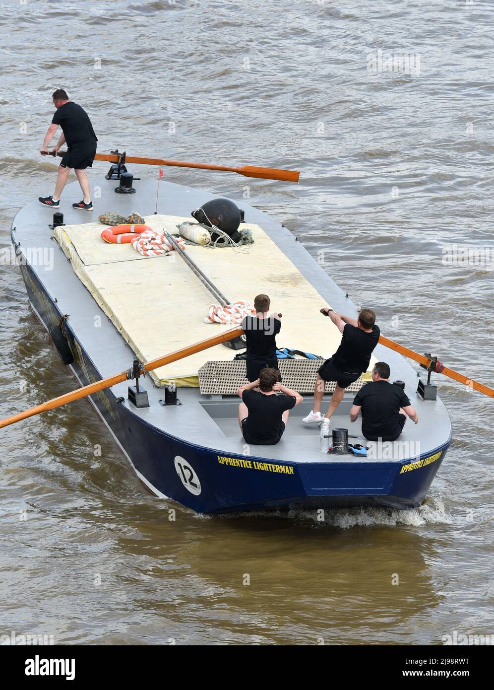 Millenium Bridge, London, UK. 21st May 2022. Crews take part in the ...