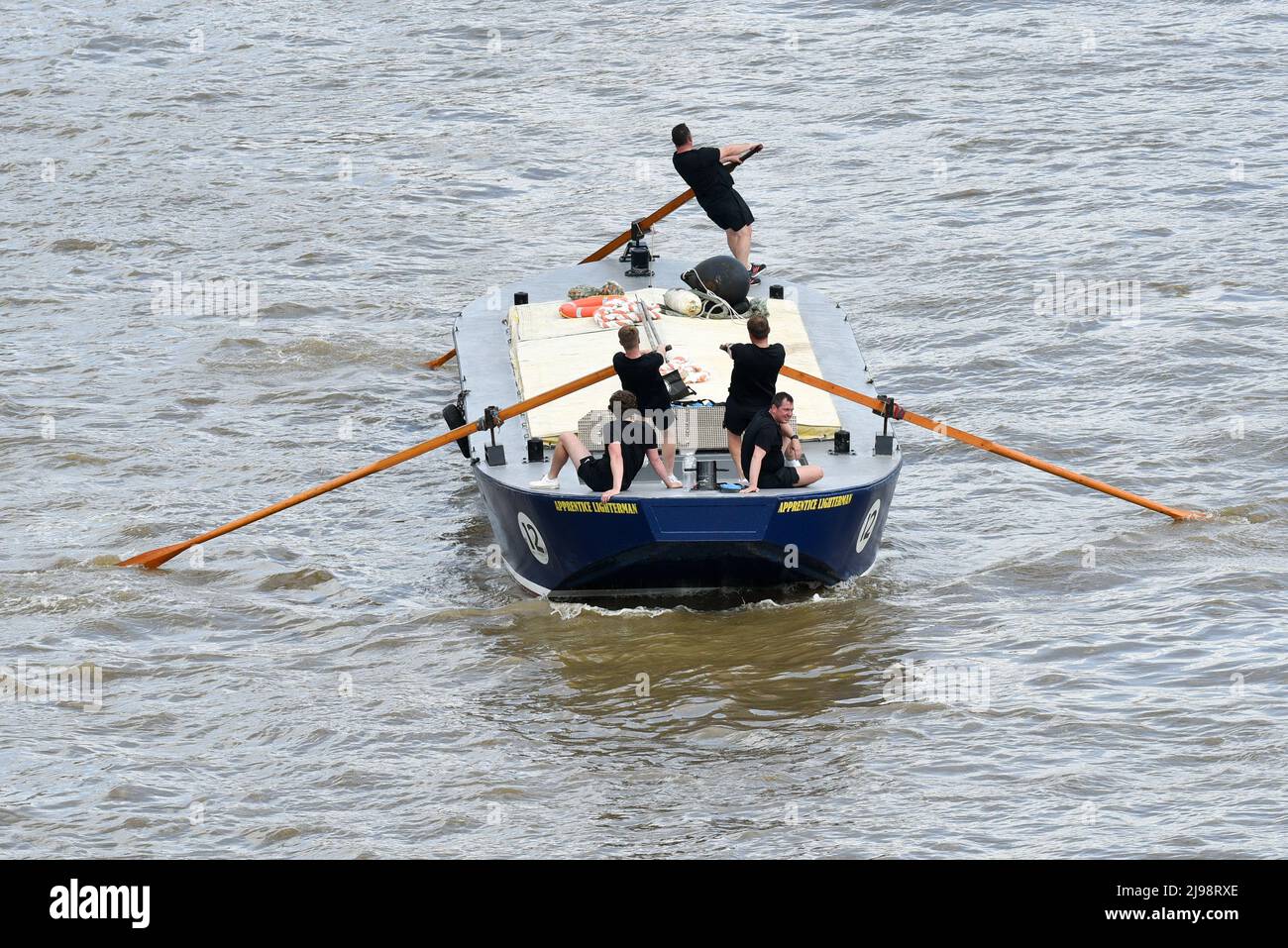 Millenium Bridge, London, UK. 21st May 2022. Crews take part in the ...