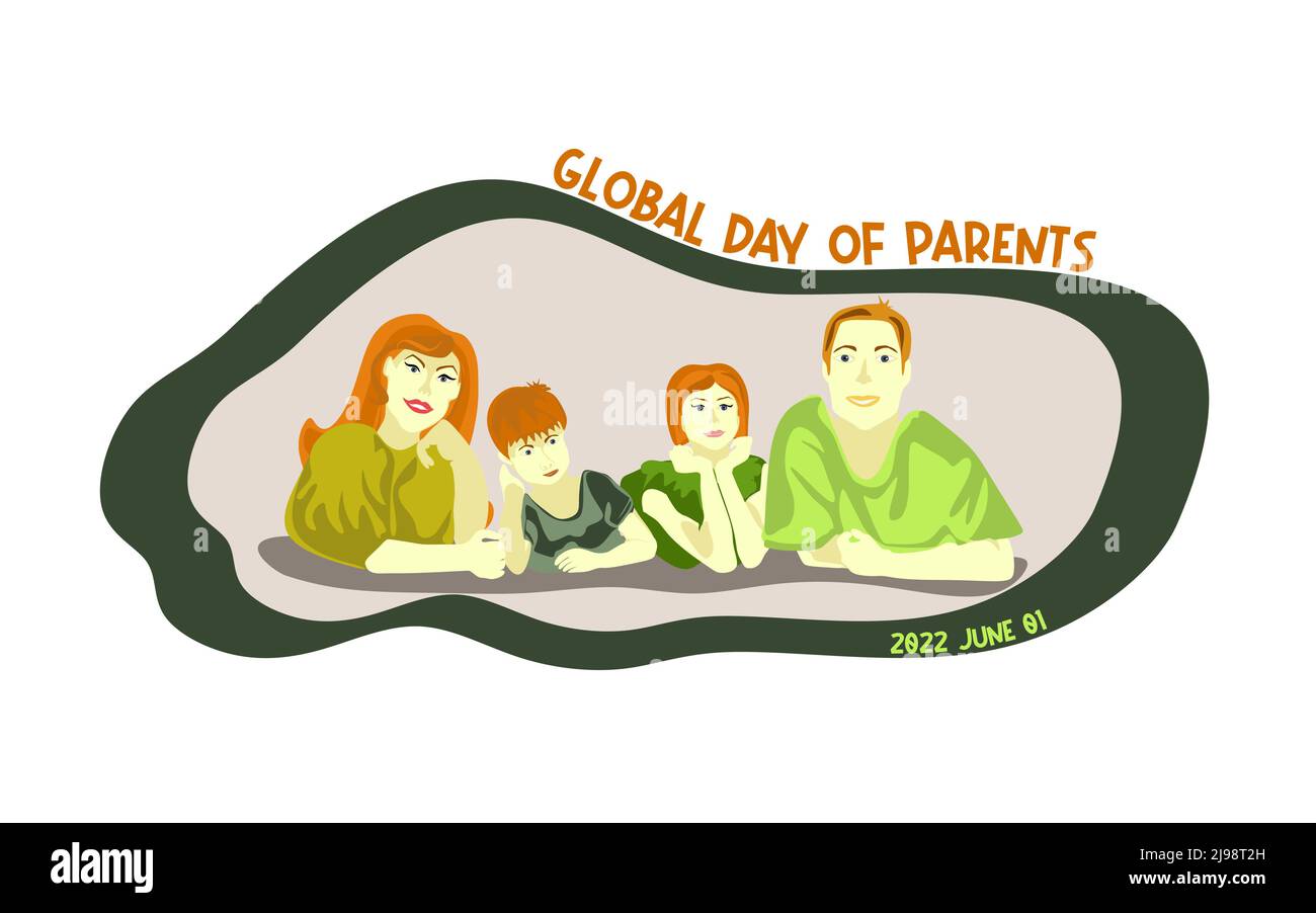 Happy Global Day of Parents vector illustration. Conceptual world ...