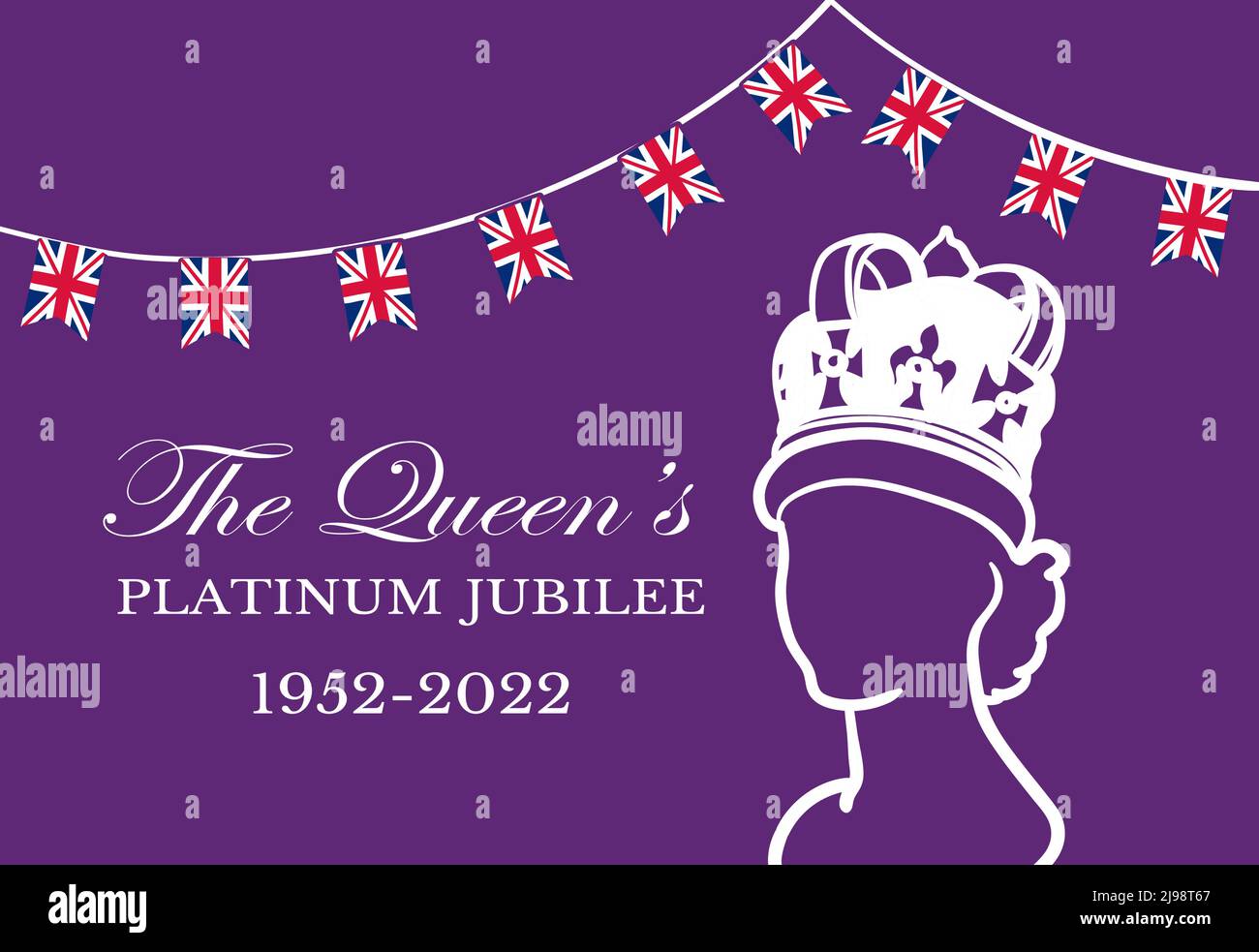 The Queens Platinum Jubilee celebration poster background with ...