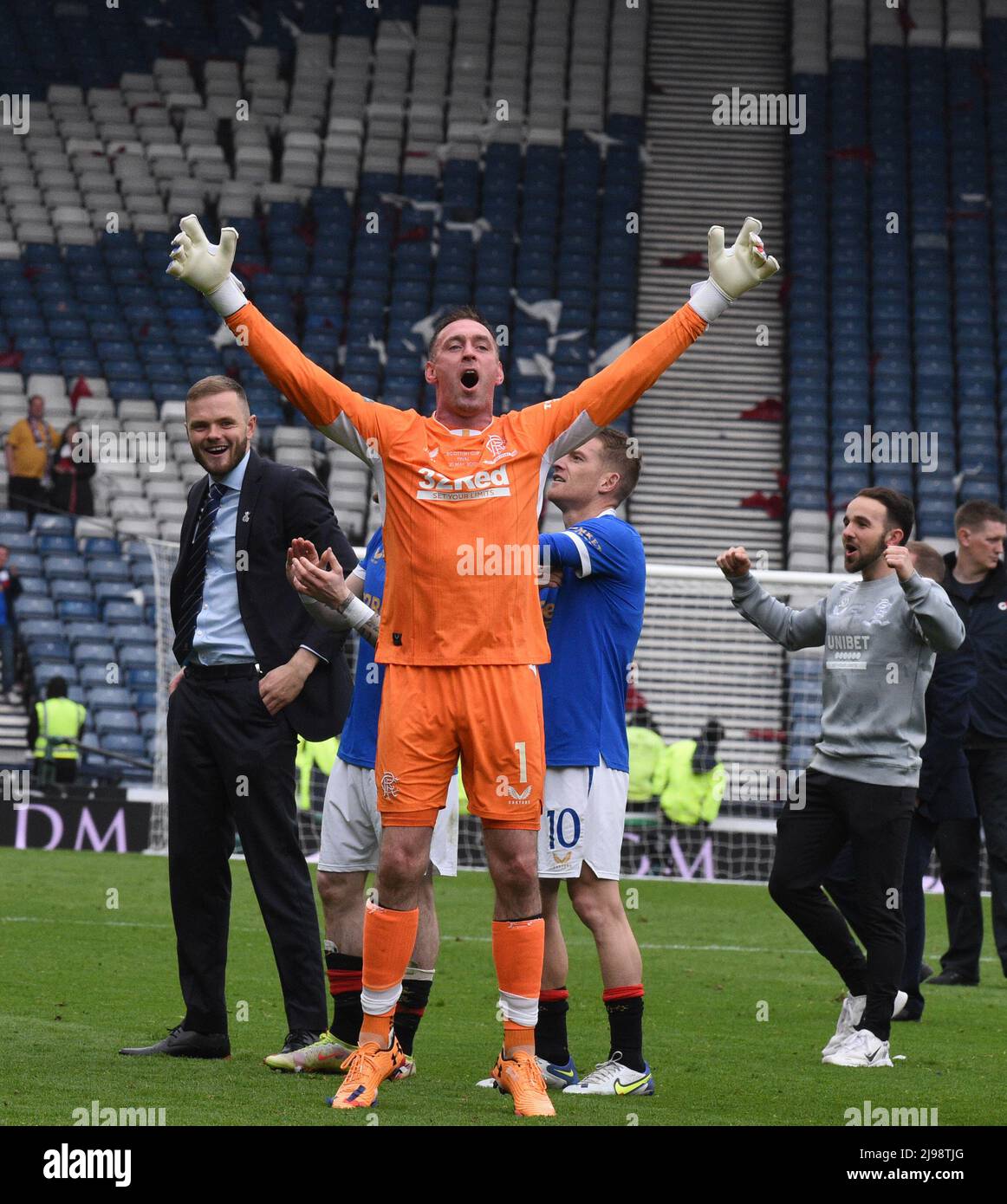 Hampden Park.Glasgow.Scotland, UK. 21st May, 2022. Rangers vs Heart of ...