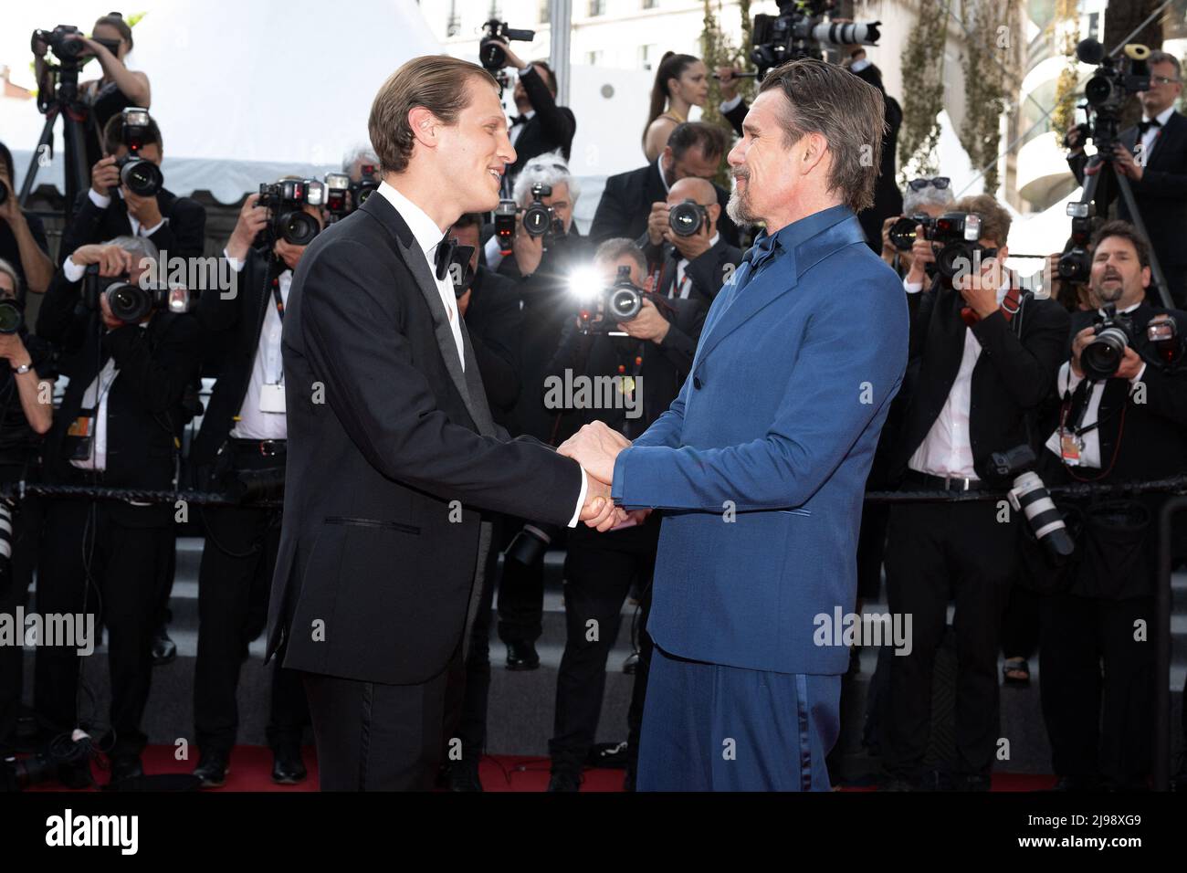 Peter Elkind and Ethan Hawke attend the screening of Triangle Of ...
