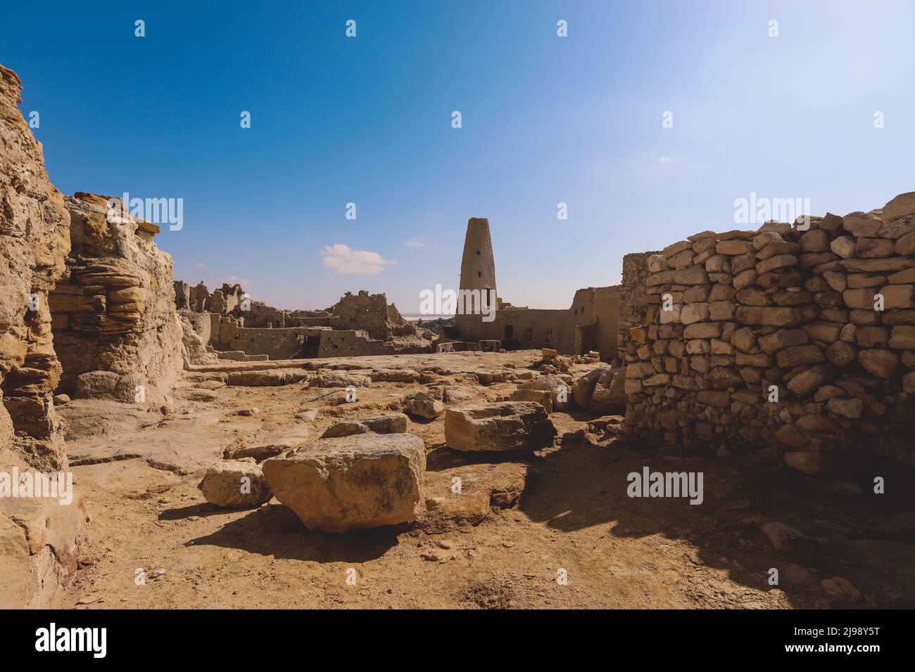 Panoramic View to the Unique and Ancient Ruins of the Temple of Amun ...