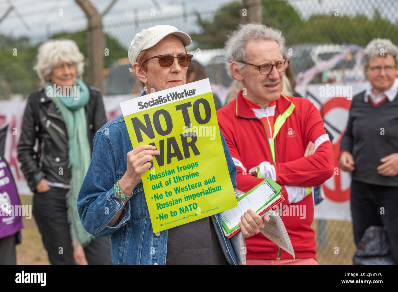 RAF Lakenheath, Suffolk, UK. 21st May, 2022. Campaign for Nuclear ...