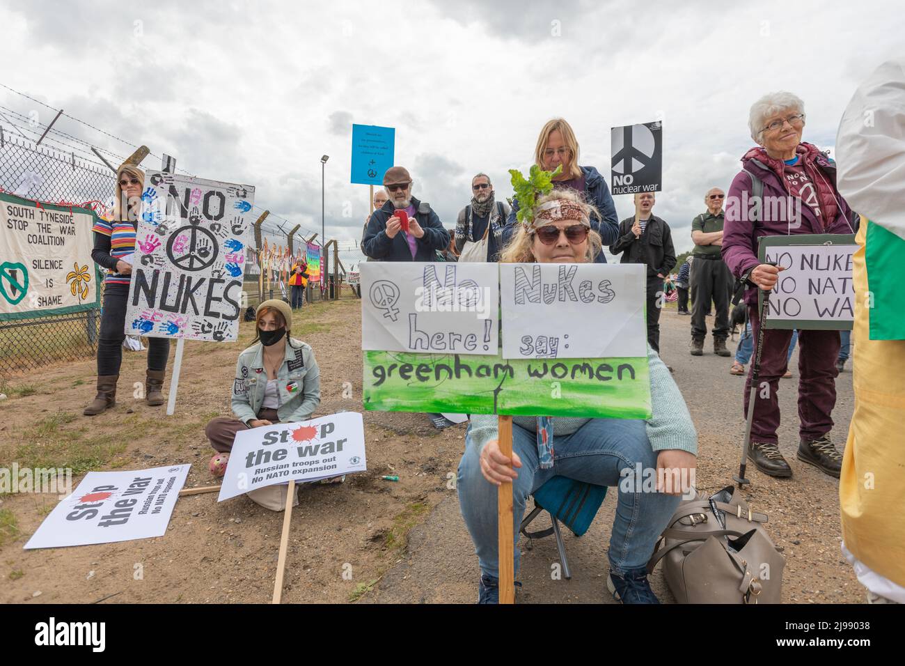 RAF Lakenheath, Suffolk, UK. 21st May, 2022. Campaign for Nuclear ...