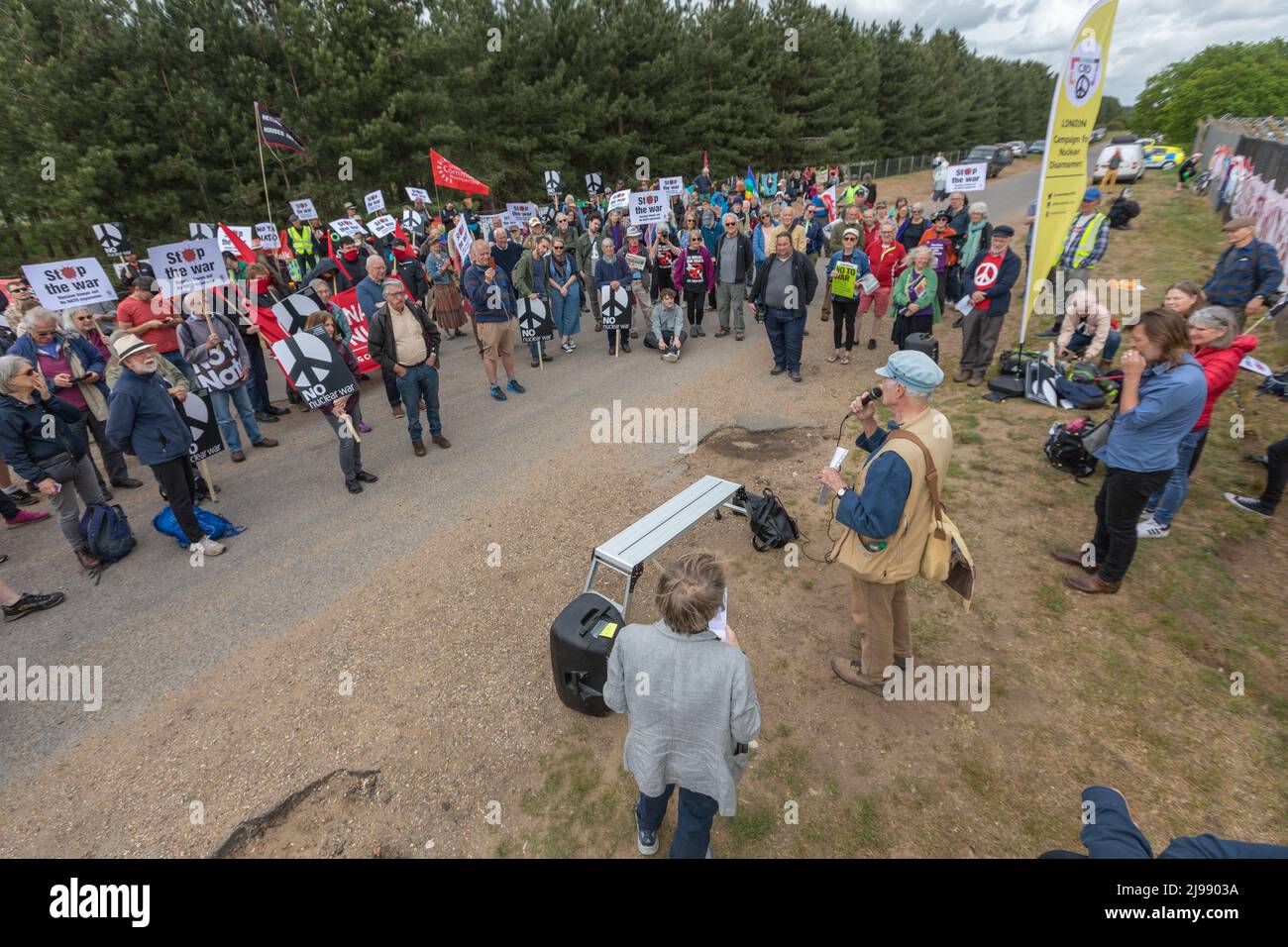 RAF Lakenheath, Suffolk, UK. 21st May, 2022. Campaign for Nuclear ...