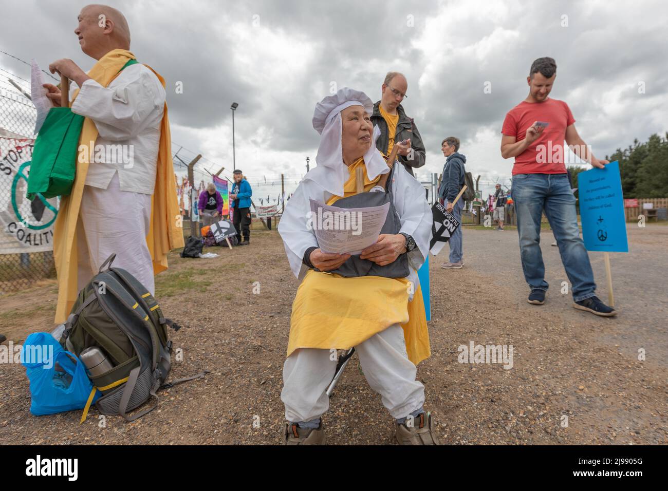 RAF Lakenheath, Suffolk, UK. 21st May, 2022. Campaign for Nuclear ...