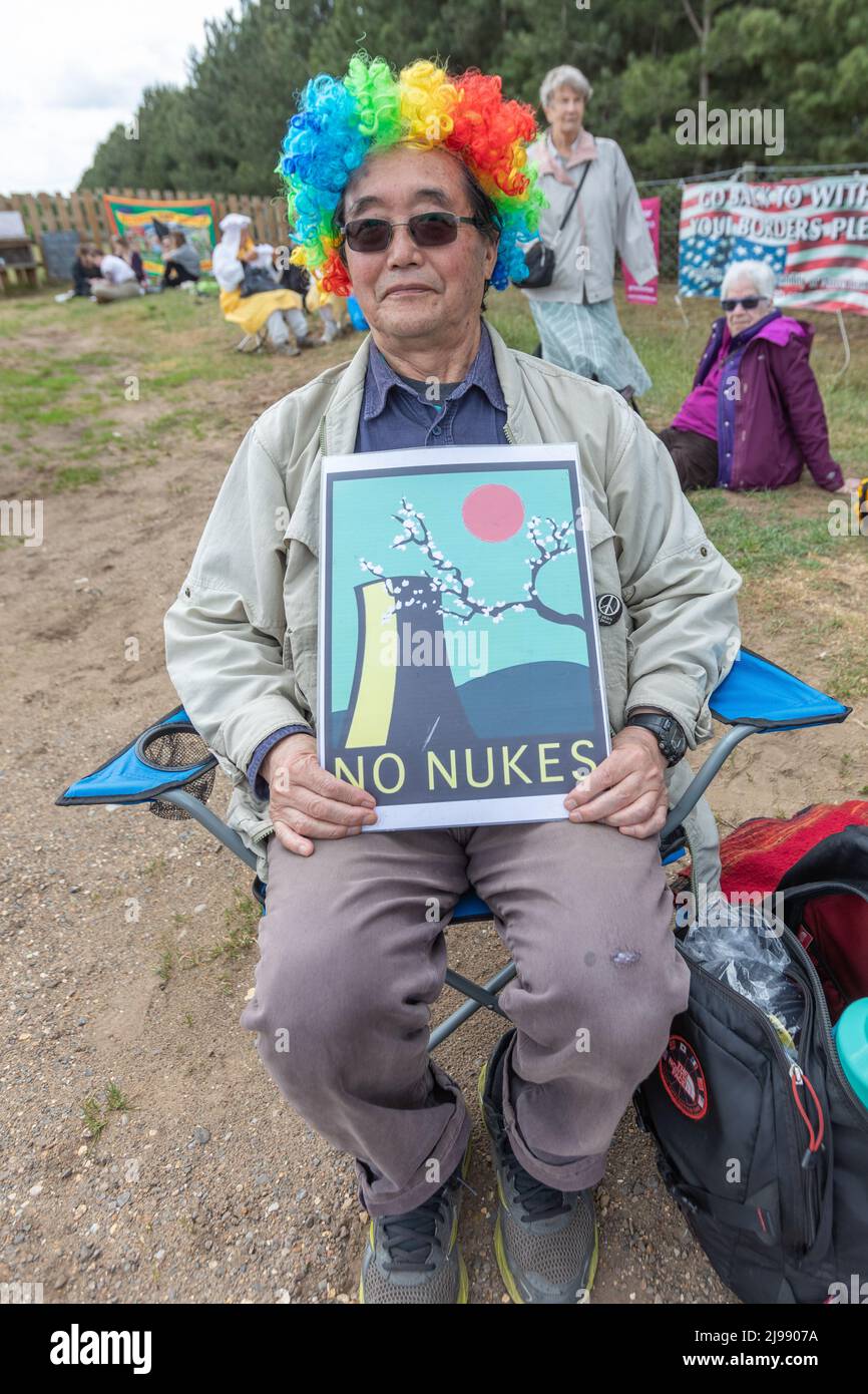 RAF Lakenheath, Suffolk, UK. 21st May, 2022. Campaign for Nuclear ...