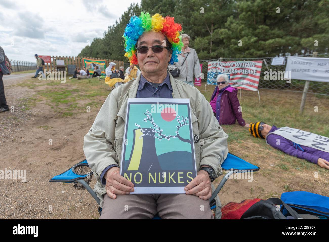 RAF Lakenheath, Suffolk, UK. 21st May, 2022. Campaign for Nuclear ...