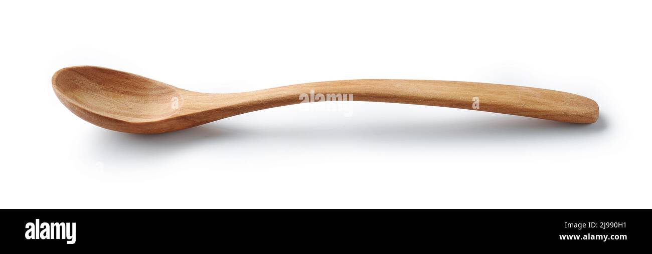 new empty wooden spoon isolated on white background Stock Photo - Alamy