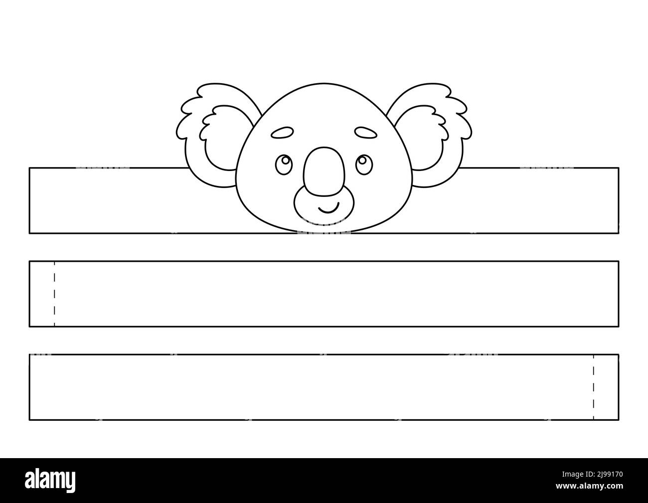 Printable koala paper crown. Fun accessory for entertainment. Diy cut ...