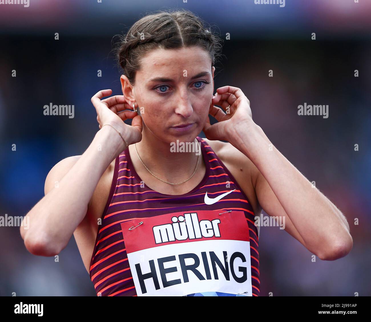 Germany’s Christina Hering pictured prior to the 800m Women during the ...