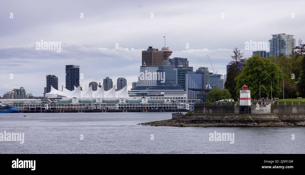Brockton Point Lighthouse in Stanley Park, Downtown Vancouver, British ...