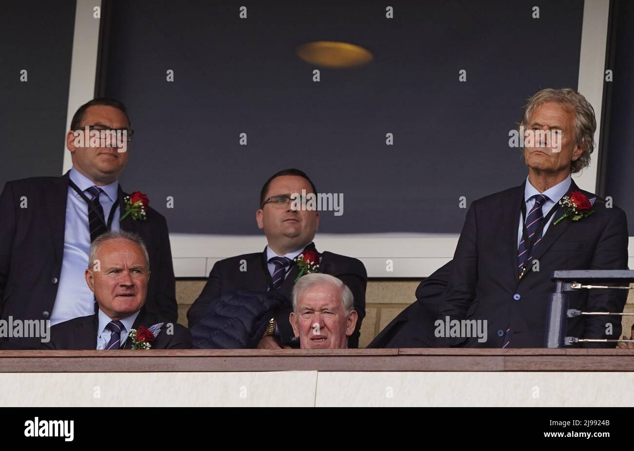 Former Rangers player John Greig watches the Scottish Cup final at ...