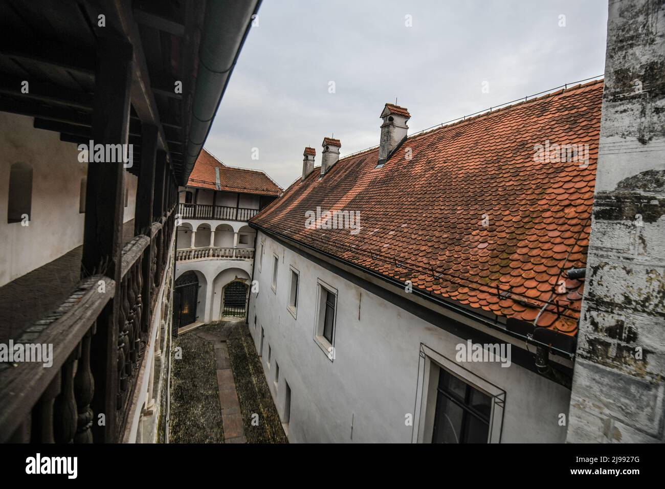 Perspective view inner castle hi-res stock photography and images - Alamy