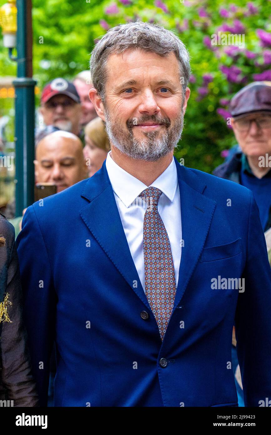 Crown Prince Frederik of Denmark attending a Ballet Gala honoring the ...