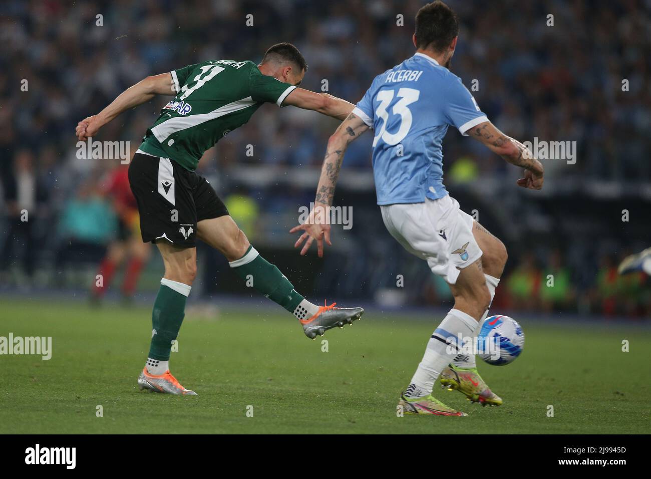 ROME, Italy - 21.05.2022: LASAGNA (VERONA) score the goal and ...