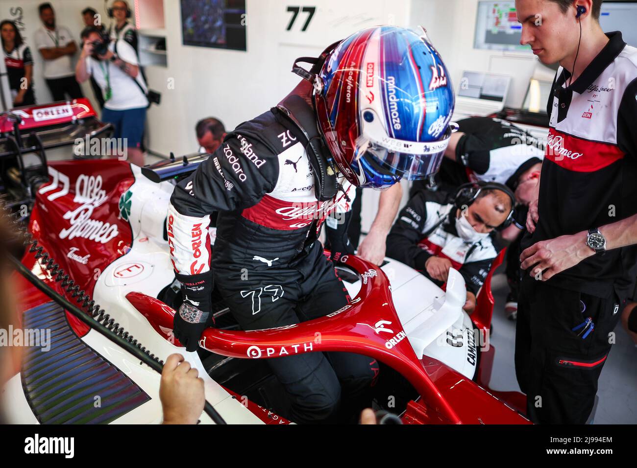 Barcelona, Spain. 21st May, 2022. #77 Valtteri Bottas (FIN, Alfa Romeo ...