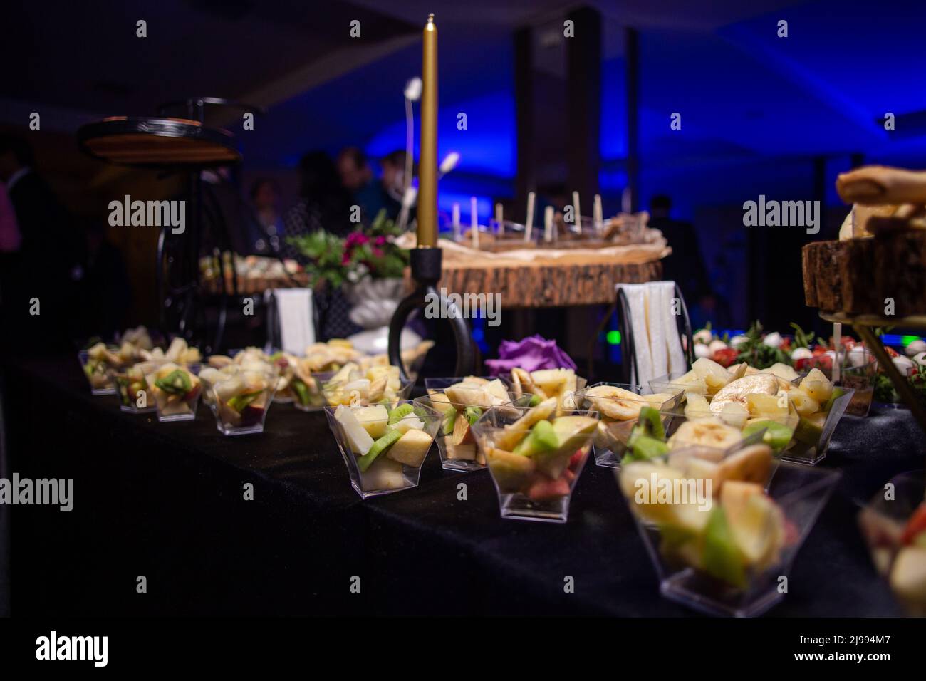 fruit canape in a glass on the buffet table Stock Photo - Alamy