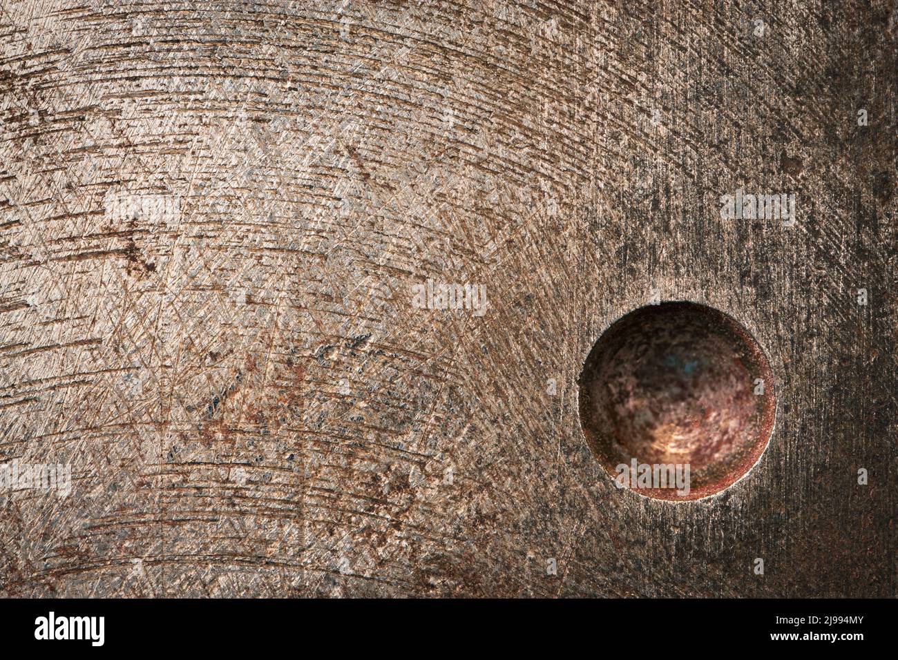 abstract background or texture a round hole in the iron Stock Photo - Alamy