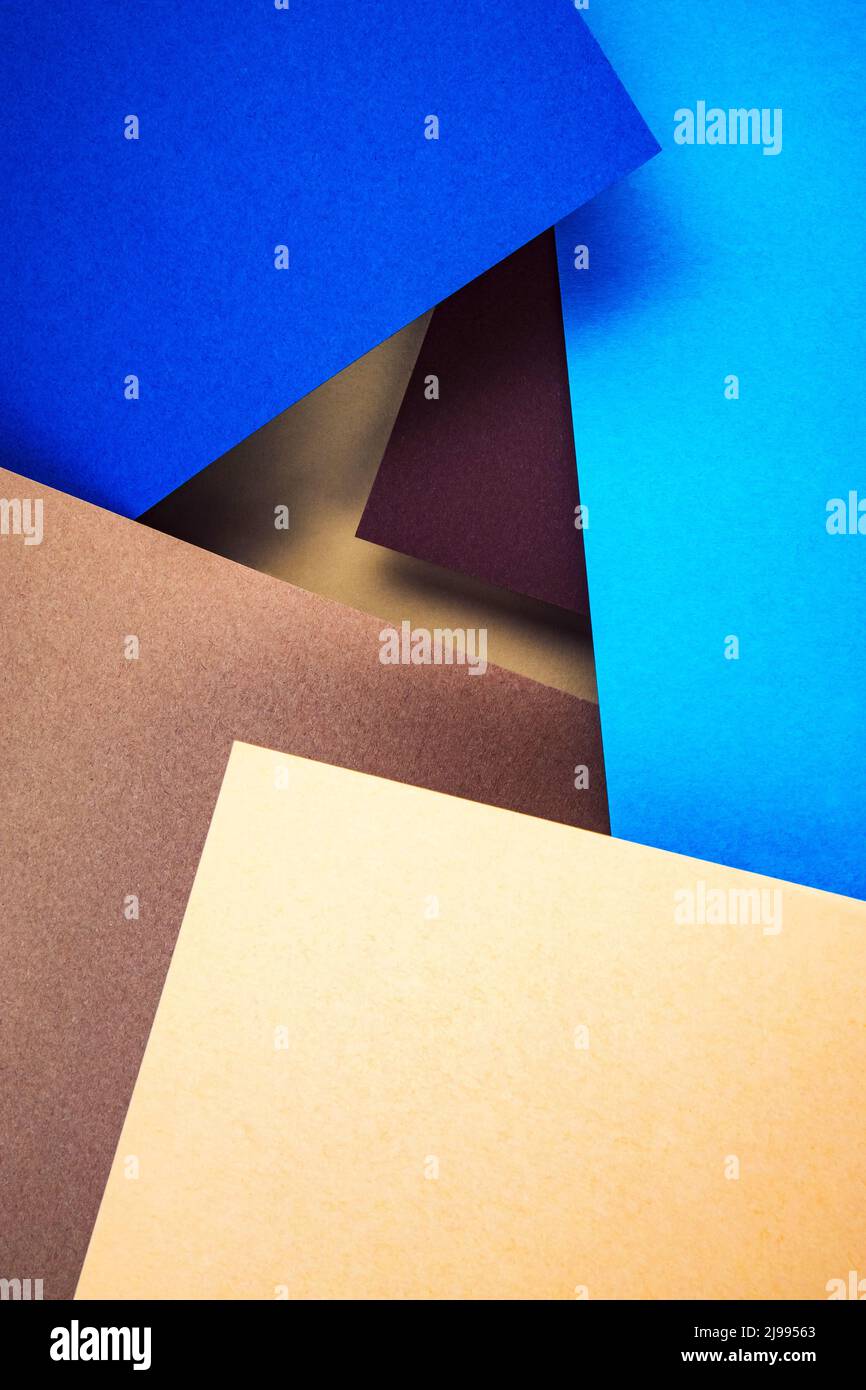 abstract composition inclined surfaces colored paper Stock Photo - Alamy
