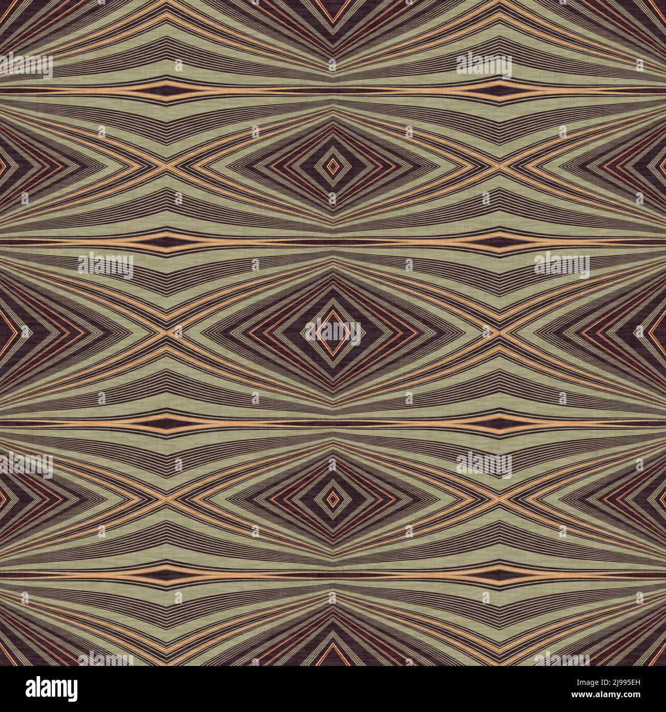 Earthy colours retro sixties geometric seamless pattern in variegated ...