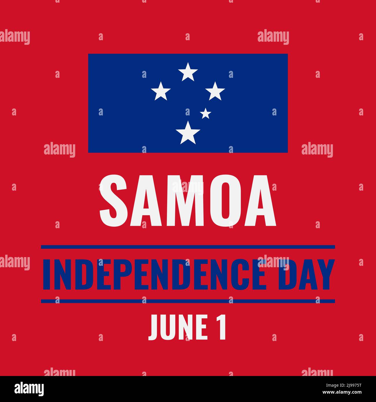 Samoa Independence Day typography poster. National holiday celebrate on ...