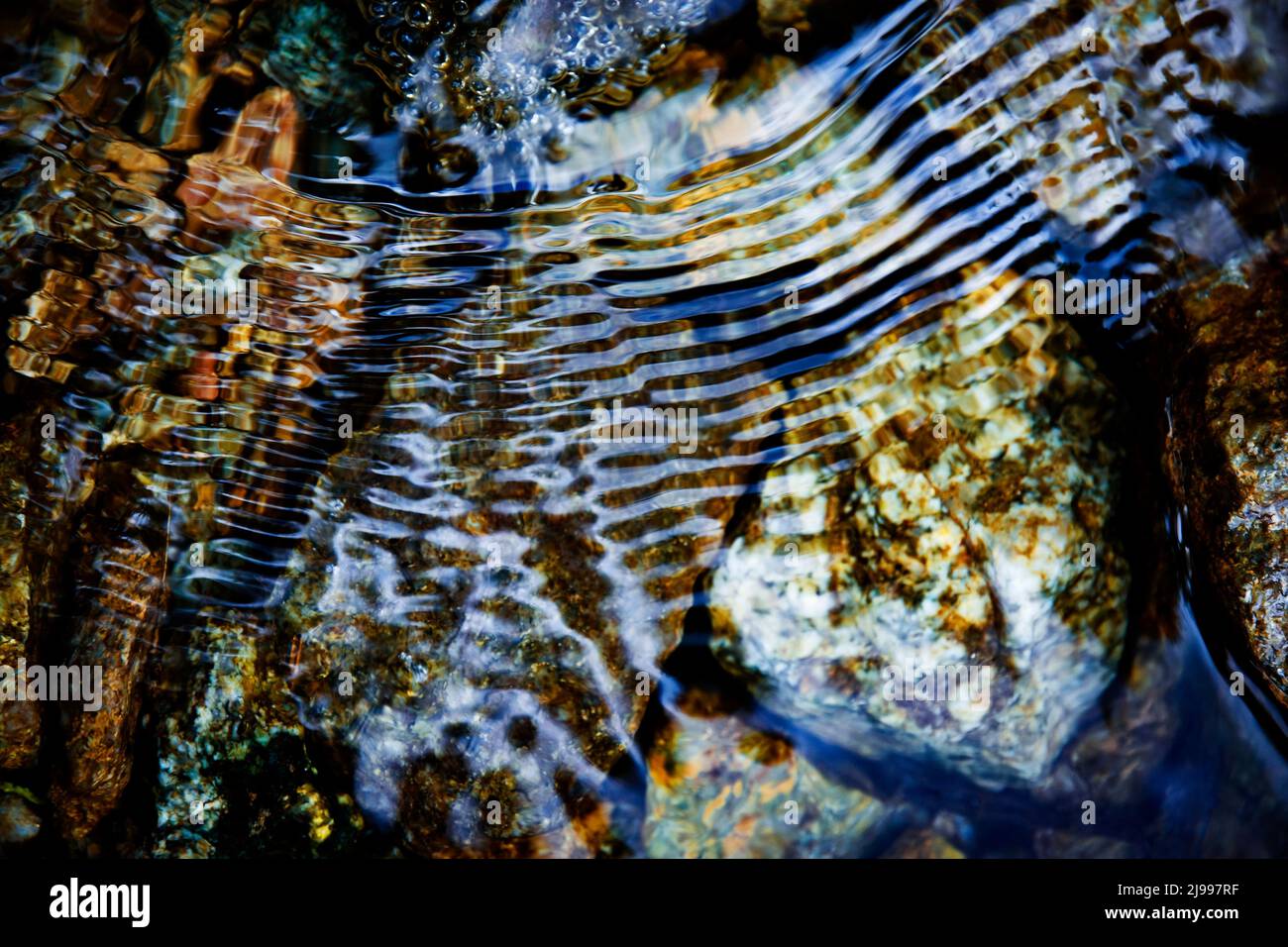 abstract background or texture blue ripples on the river Stock Photo ...