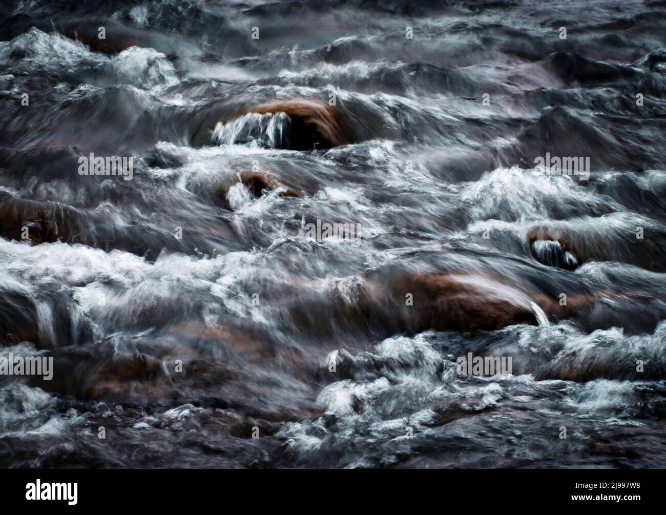abstract background blurred dramatic detail the fierce river Stock ...