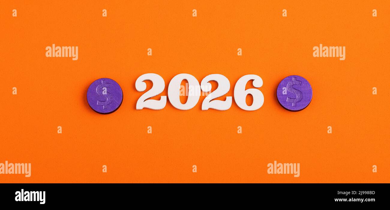 Saving and investment concept - Year 2026 with coins Stock Photo - Alamy