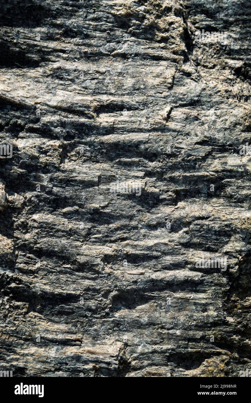 abstract background or texture dark horizontal folded stone Stock Photo ...