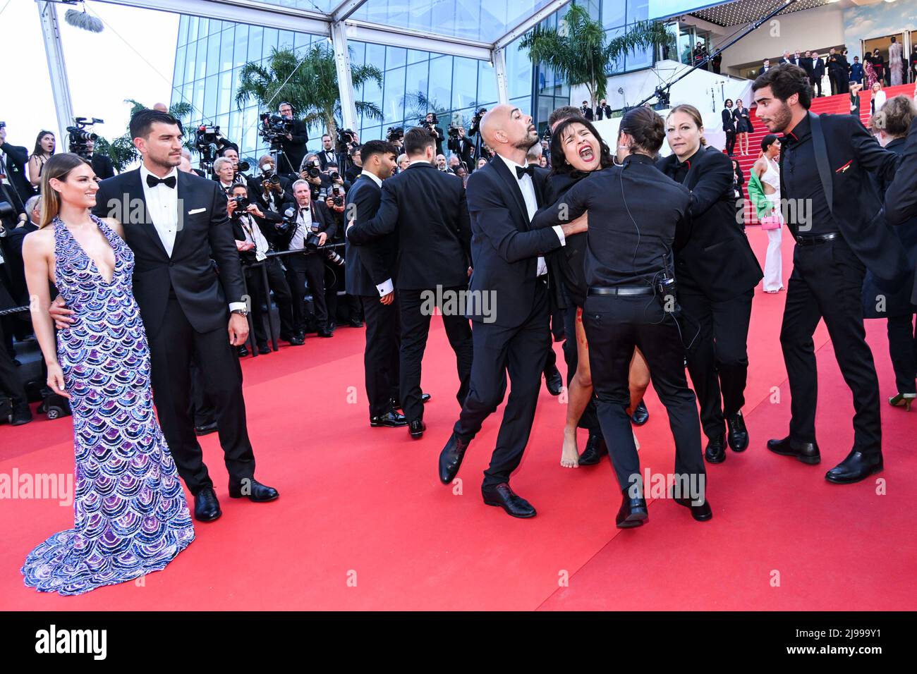 Beatrice Valli , Marco Fantini 75th Cannes Film Festival Red carpet of the movie -Three thousand ...