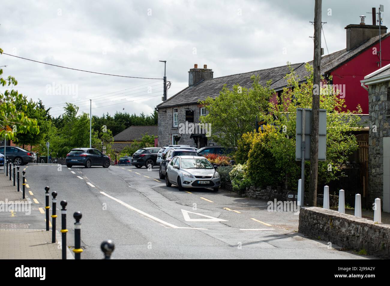 Quin a picturesque town in the Shannon region with the ruins of a ...