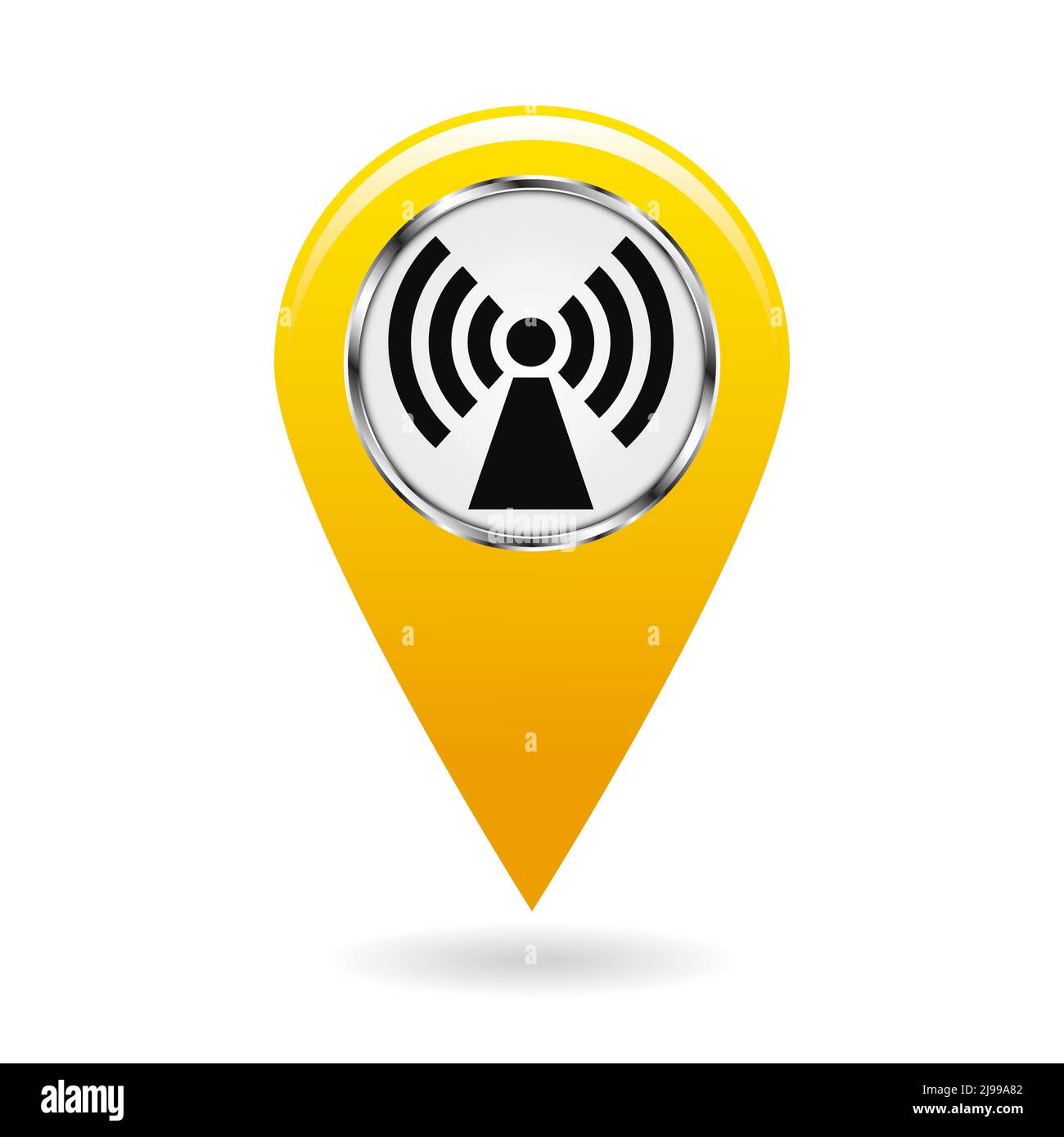 Map pointer. Index electromagnetic field areas on the map. Safety ...