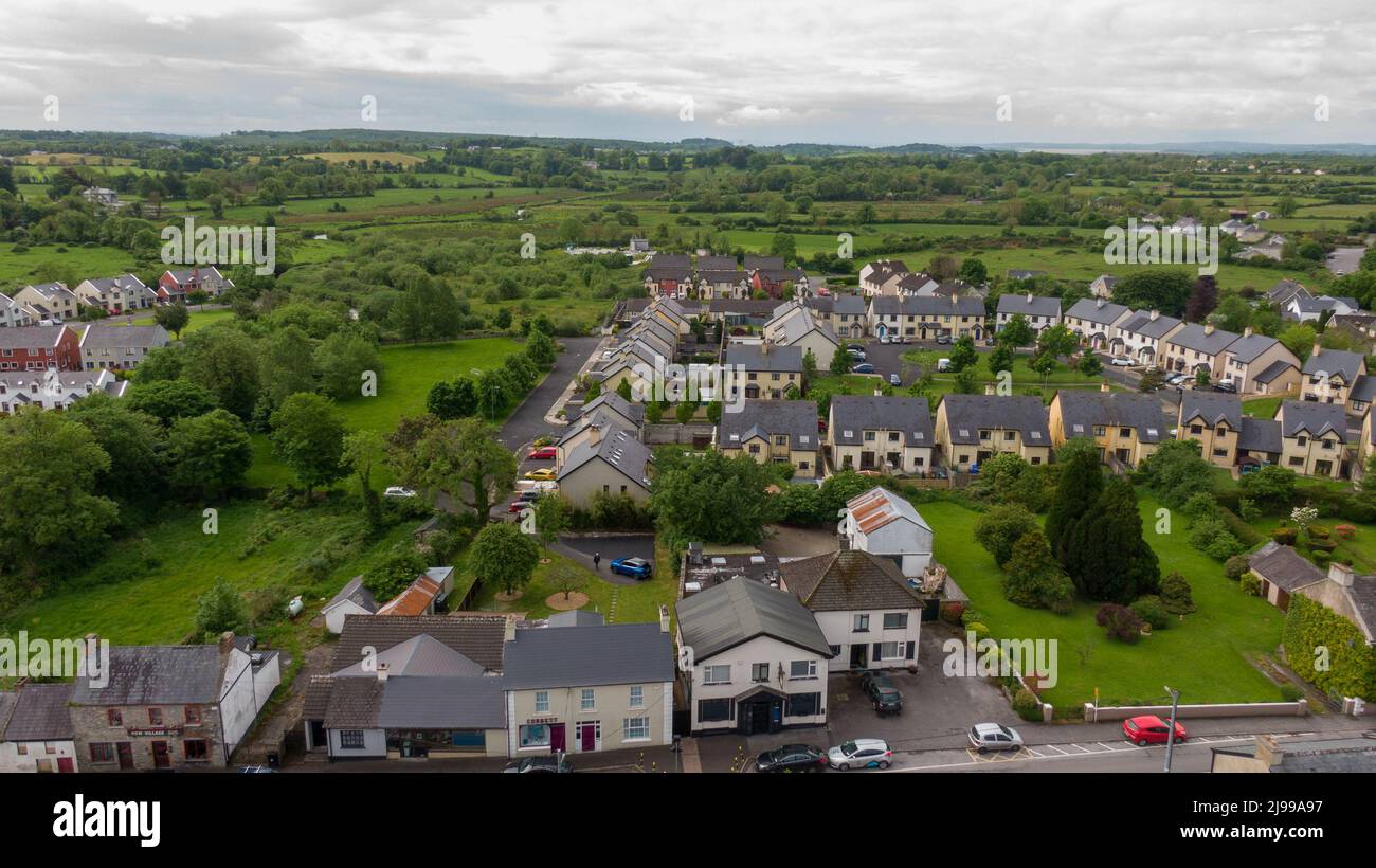 Quin a picturesque town in the Shannon region with the ruins of a ...