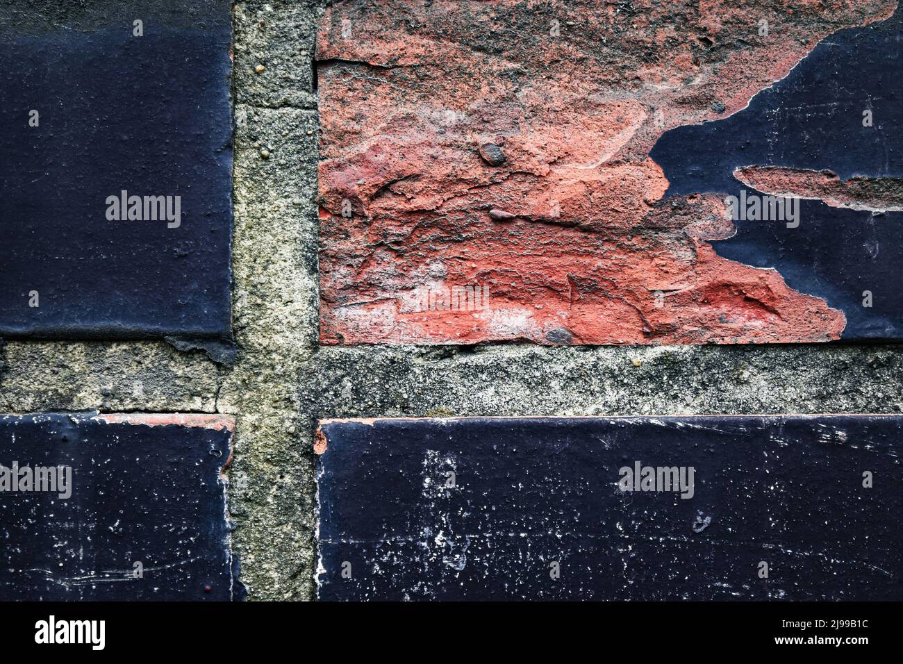 abstract background or texture Detail of damaged wall tiles Stock Photo ...