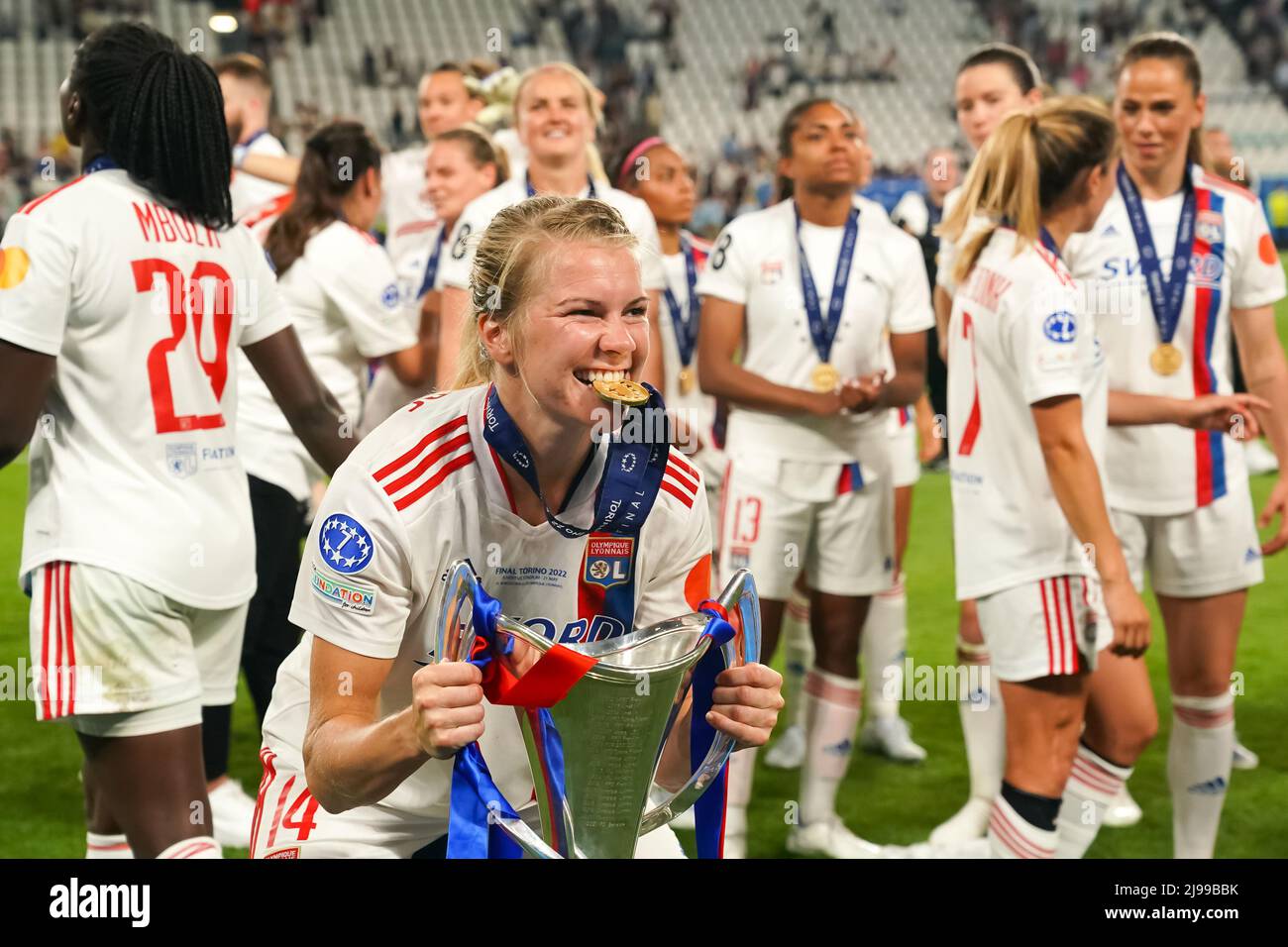 Turin, Italy. 21st May, 2022. Ada Hegerberg (14 Olympique Lyonnais ...